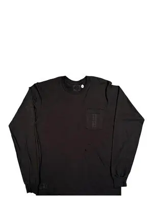 Chrome Hearts Miami Exclusive Cemetery Vertical Logo Long-sleeve - Black