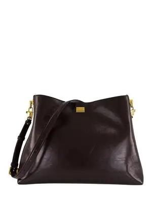 Dolce & Gabbana Large Vittoria Shoulder Bag Brown