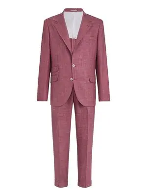 Brunello Cucinelli Wool-linen-silk 2-piece Suit - Red