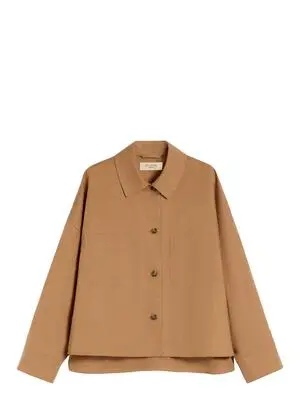 Max Mara Cotton-linen Shirt Jacket - Brown