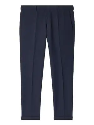 Paul Smith Slim-fit Seersucker Stripe Trousers - Blue