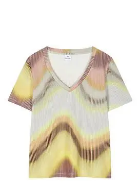 Paul Smith Gradient Wave V-neck T-shirt - Multicolour
