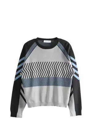 KIKO KOSTADINOV Chevron-pattern Sweatshirt - Grey
