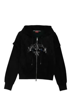 Andersson Bell Patterned Hooded Jacket - Black