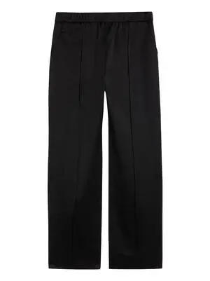 JIL SANDER Cotton-sateen Wide-leg Pants - Black