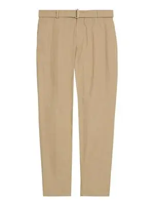 Officine Générale Owen Belted Cottonpoplin Chinos - Sand