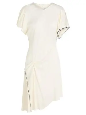 Victoria Beckham Draped Crepe De Chine Mini Dress - Ivory