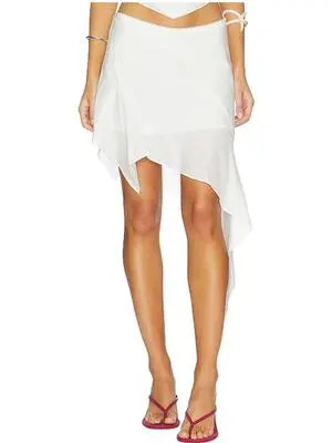 NIA Melodia Asymmetric Skirt - White