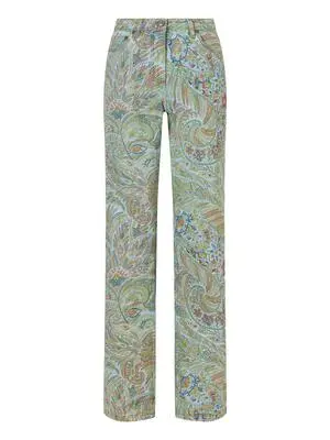 Etro Paisley Flared Jeans - Blue
