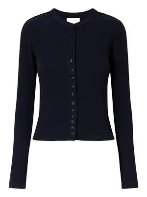Citizens Of Humanity Kari Ribbed Stretch-jersey Cardigan - Blue
