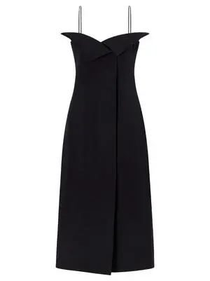 FFORME Cotton And Silk-blend Maxi Dress - Black