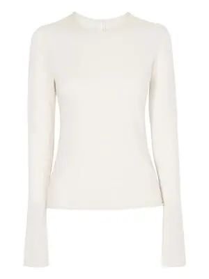 SKIMS Long Sleeve Cashmere Top - Neutrals