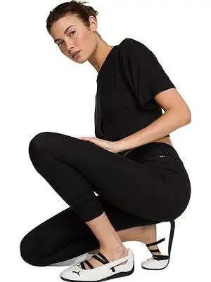 Victoria's Secret Victoria's Secret VSX Elevate Rib Ruched V-Waist Legging Black