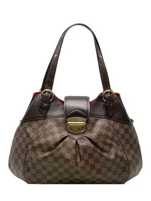 LOUIS VUITTON 2000-2020 Damier Ebene Sistina Gm Shoulder Bag - Brown
