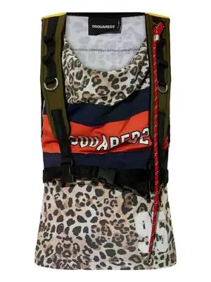 Dsquared2 Leopard Print Tank Top - Neutrals
