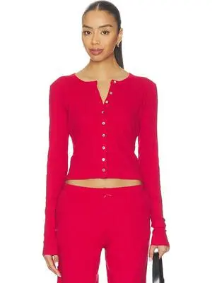 RAT BOI Pointelle Cardigan - Red