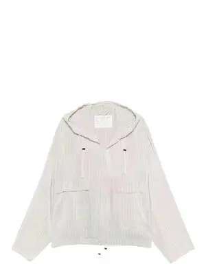CAMIEL FORTGENS Striped Hooded Jacket - Grey