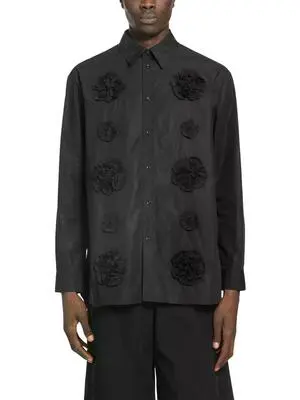Simone Rocha Flower-detail Shirt - Black