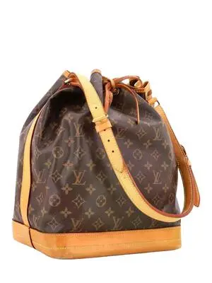 LOUIS VUITTON Noe Handbag Monogram Canvas Large Bucket Bag - Brown