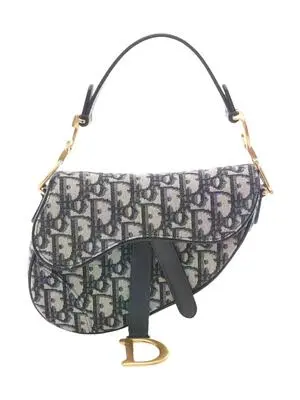 Dior 2010-2026 Oblique Canvas Saddle Bag - Blue