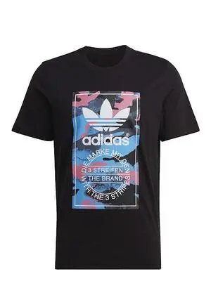 Adidas Graphic Camo Tee Shirt - Black