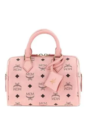 Mcm Ella Vi Small Boston Bag - Soft Pink