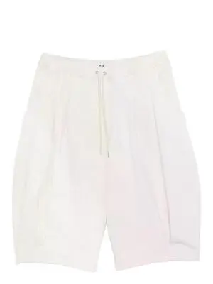KHOKI Drawstring Pleated Relaxed Fit Shorts - Neutrals
