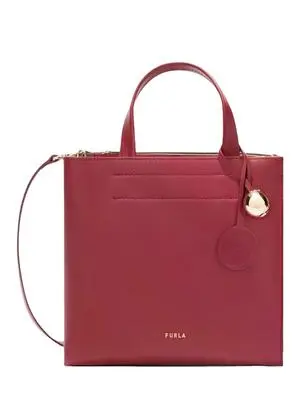 Furla Divide Leather Tote - Red