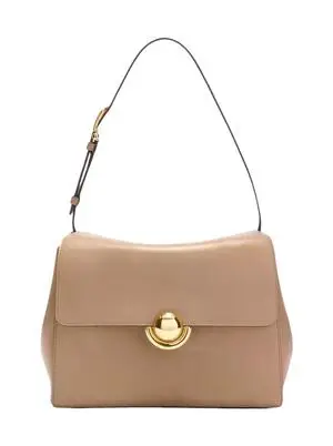 Furla Domus S Leather Shoulder Bag - Neutrals