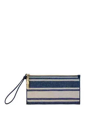 Furla Striped Clutch Bag - Blue