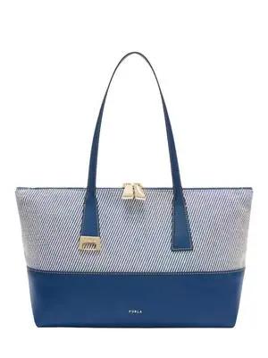 Furla Olivia Striped Tote Bag - Blue