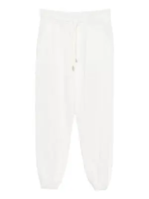 Eleventy Drawstring Panelled Sweatpants - White