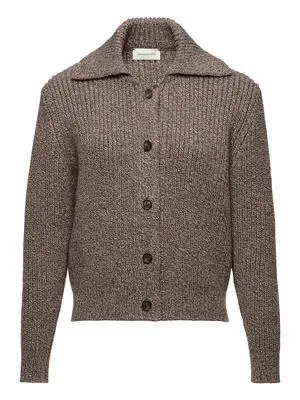 Magda Butrym Collared Wool Cardigan - Brown