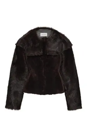 Magda Butrym Tailored Shearling Jacket - Brown