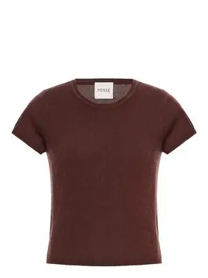 Posse Freddie Wool-cashmere T-shirt - Brown