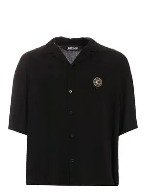 Just Cavalli Short-sleeve Logo Shirt - Black