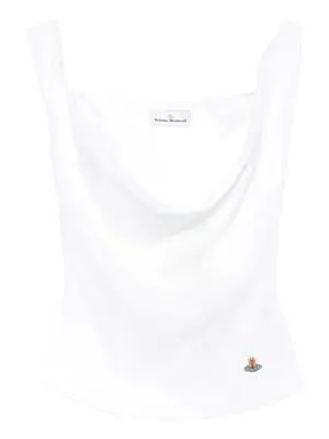 VIVIENNE WESTWOOD Square Neck Top - White