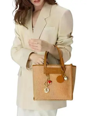 Furla Small Divide It Interwoven Tote Bag - Neutrals