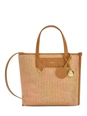 Furla Small Divide It Interwoven Tote Bag - Neutrals
