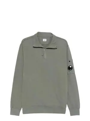 C.P. COMPANY Quarter-zip Appliqué Sweatshirt - Green