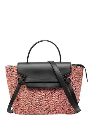 Celine 2017 Micro Tweed Belt Satchel - Black