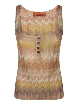 Missoni Henley Top - Yellow