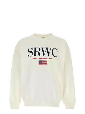 SPORTY & RICH Embroidered Crew-neck Sweatshirt - White