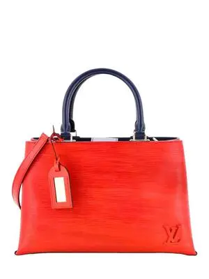 LOUIS VUITTON Kleber Handbag Epi Leather Pm Tote Bag - Blue