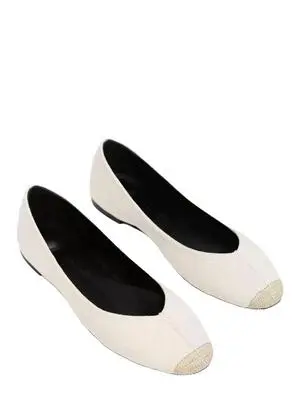 Jacquemus Toe-Detail Ballet Flats Neutrals