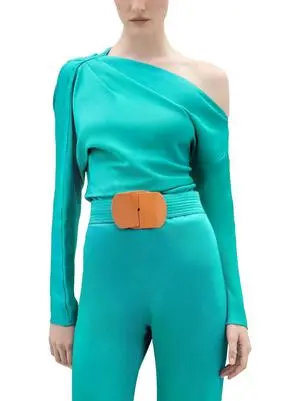 Silvia Tcherassi Viola One-shoulder Blouse - Blue