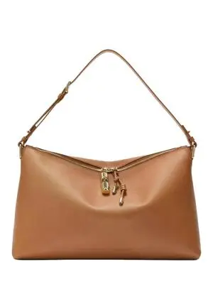 Furla Charm Zip Shoulder Bag Brown