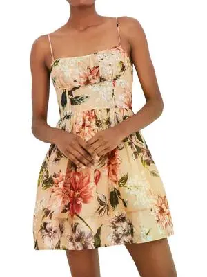 Cara Cara Mini Alba Ruffled Dress - Neutrals