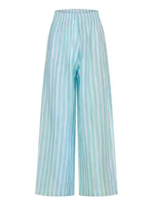 PARAMIDONNA Cora Striped Trousers - Blue