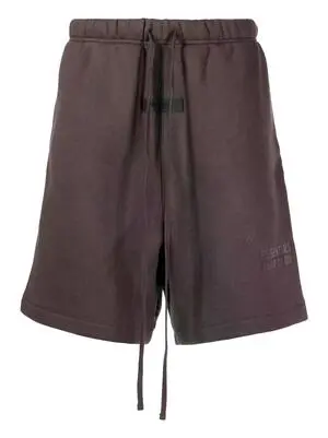 Fear Of God Logo-patch Track Shorts - Brown